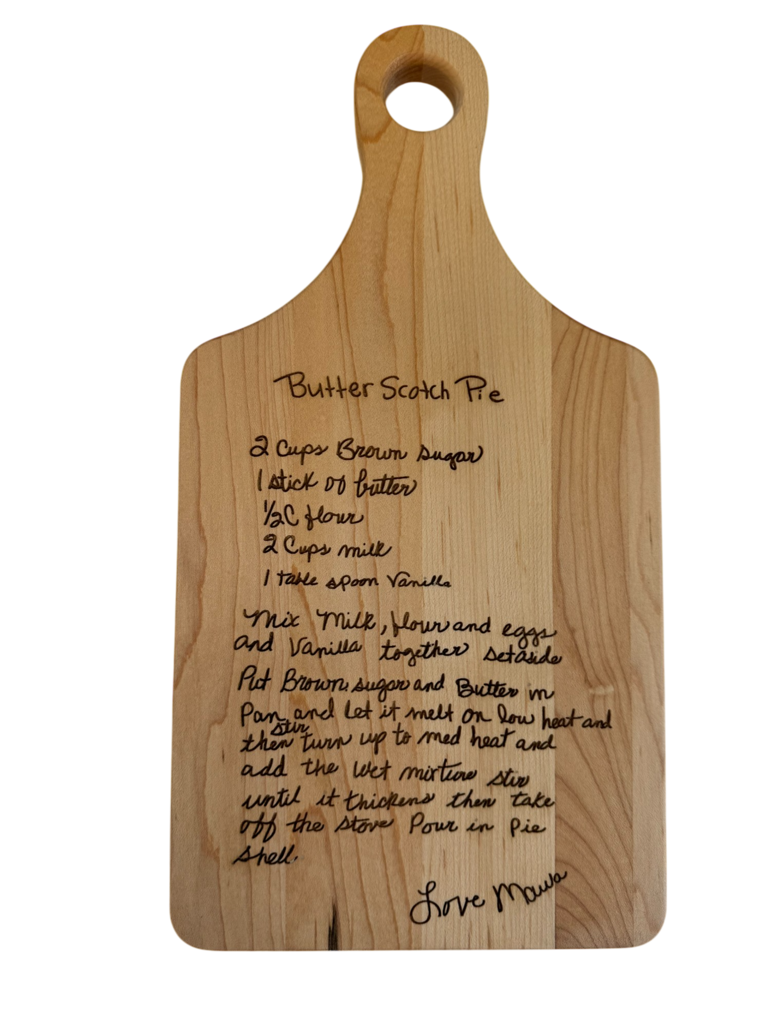 Personalized Handwritten Recipe Cutting Board – DesignCo